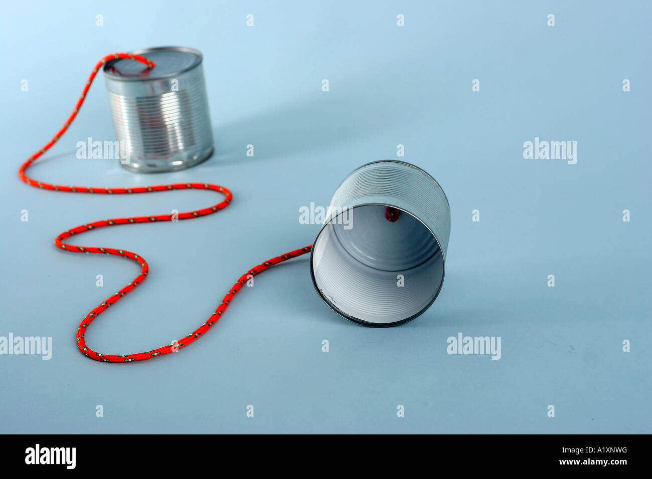 a self made telephone Stock Photo - Alamy