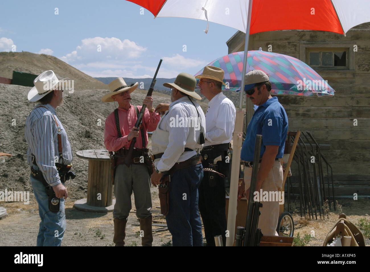 Comanche Valley Vigilantes Wild West club, Badlands, Colorado USA Stock ...