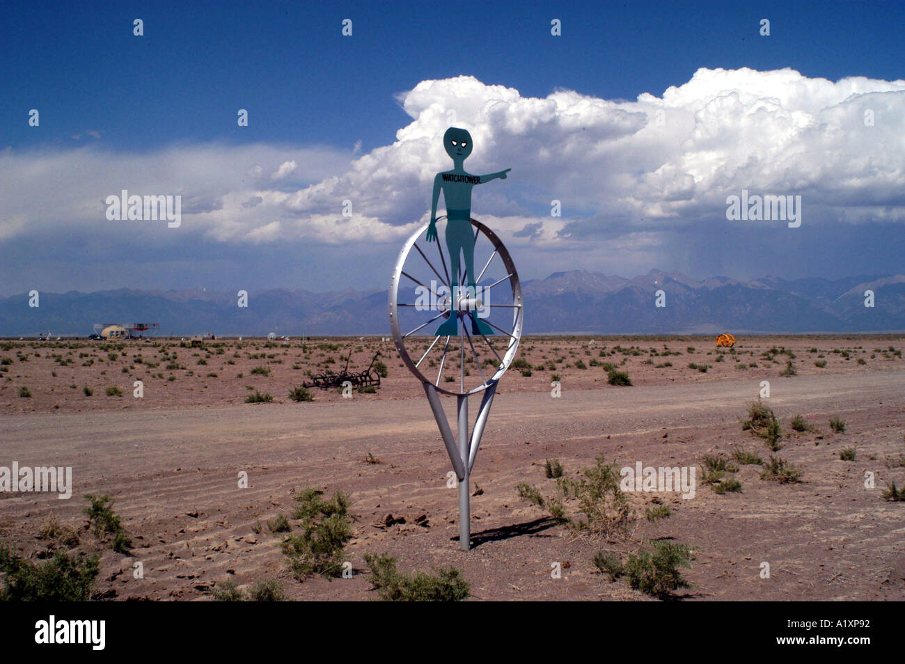 Road sign pointing to Alien Watchtower Certain individuals believe they ...