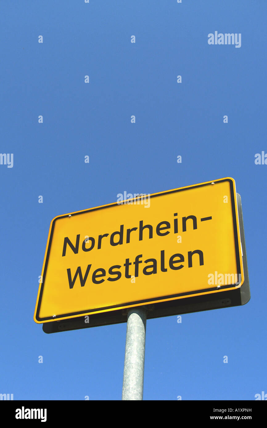 german road sign, Nordrhein-Westfalen Stock Photo - Alamy
