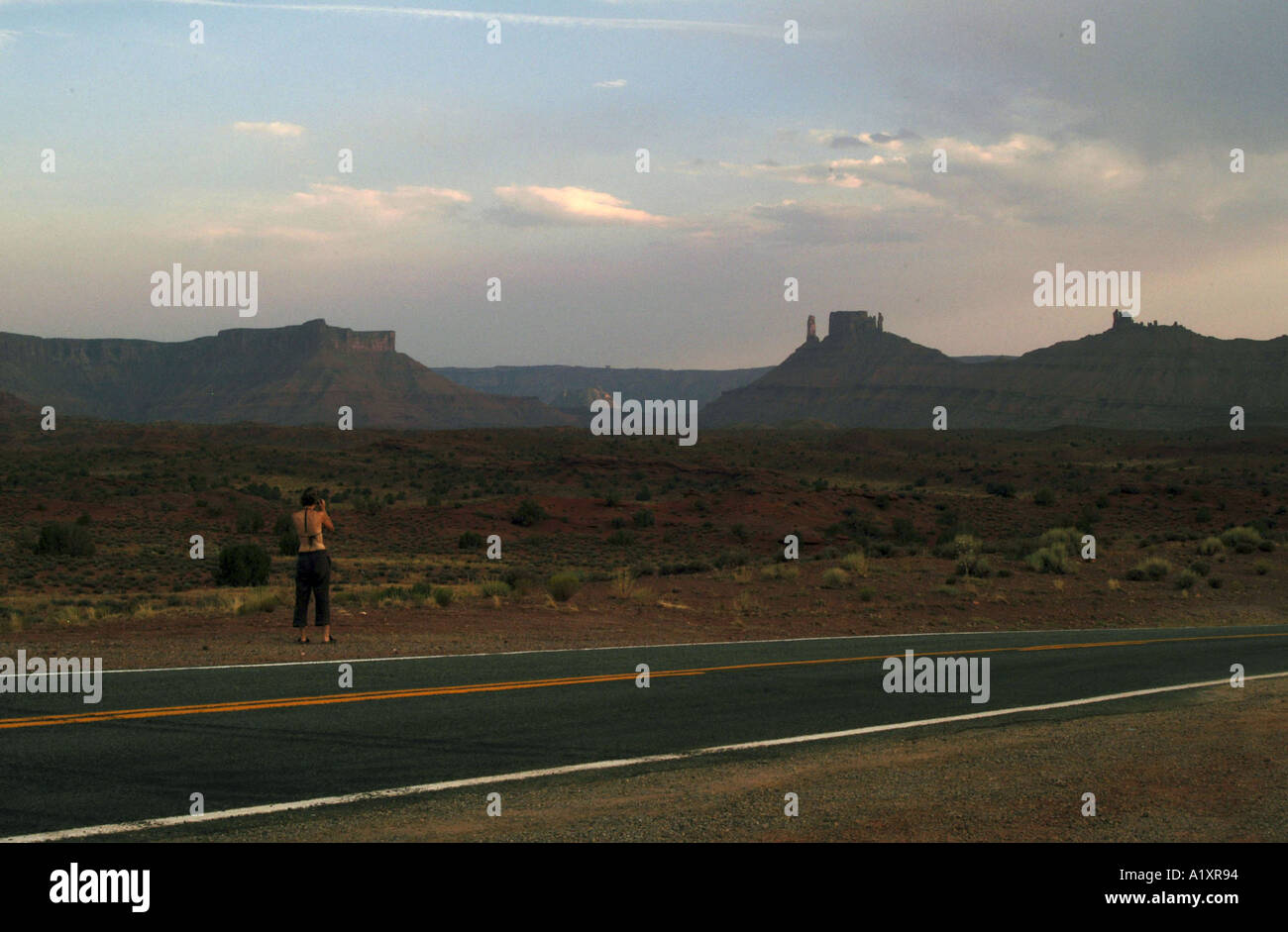 Female tourist, Highway 128, Moab, Utah, USA Stock Photo - Alamy