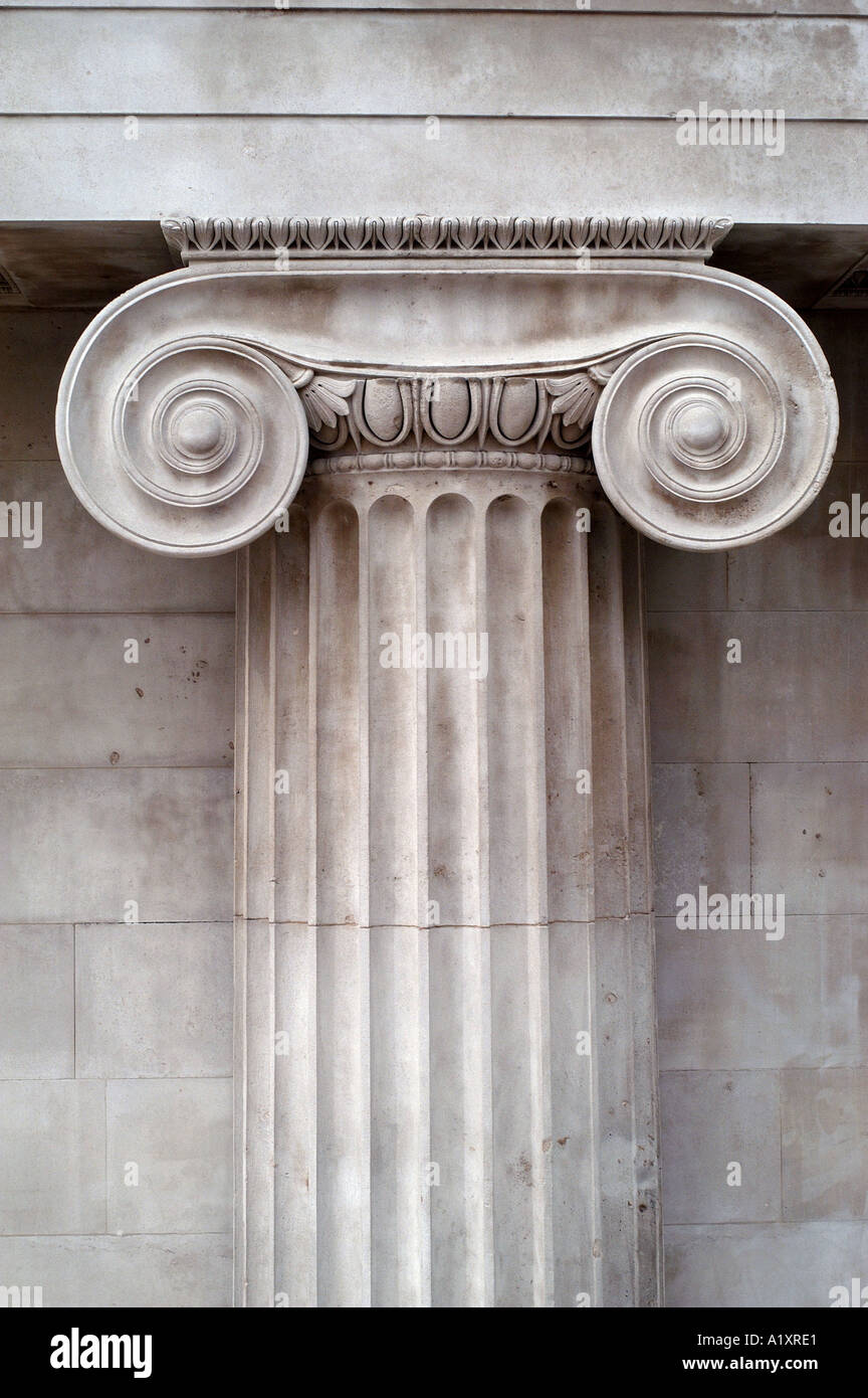 Ionic column in the British Museum Stock Photo - Alamy