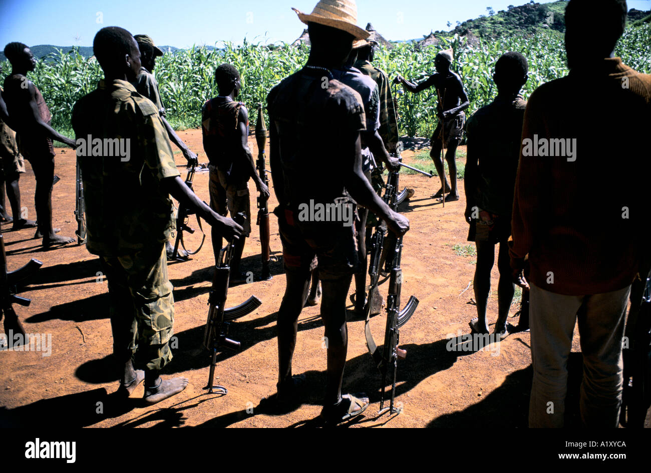 NUBA TRIBE NUBA SPLA RECRUITS ARE BLESSED BY VILLAGE WITCH DOCTOR ...
