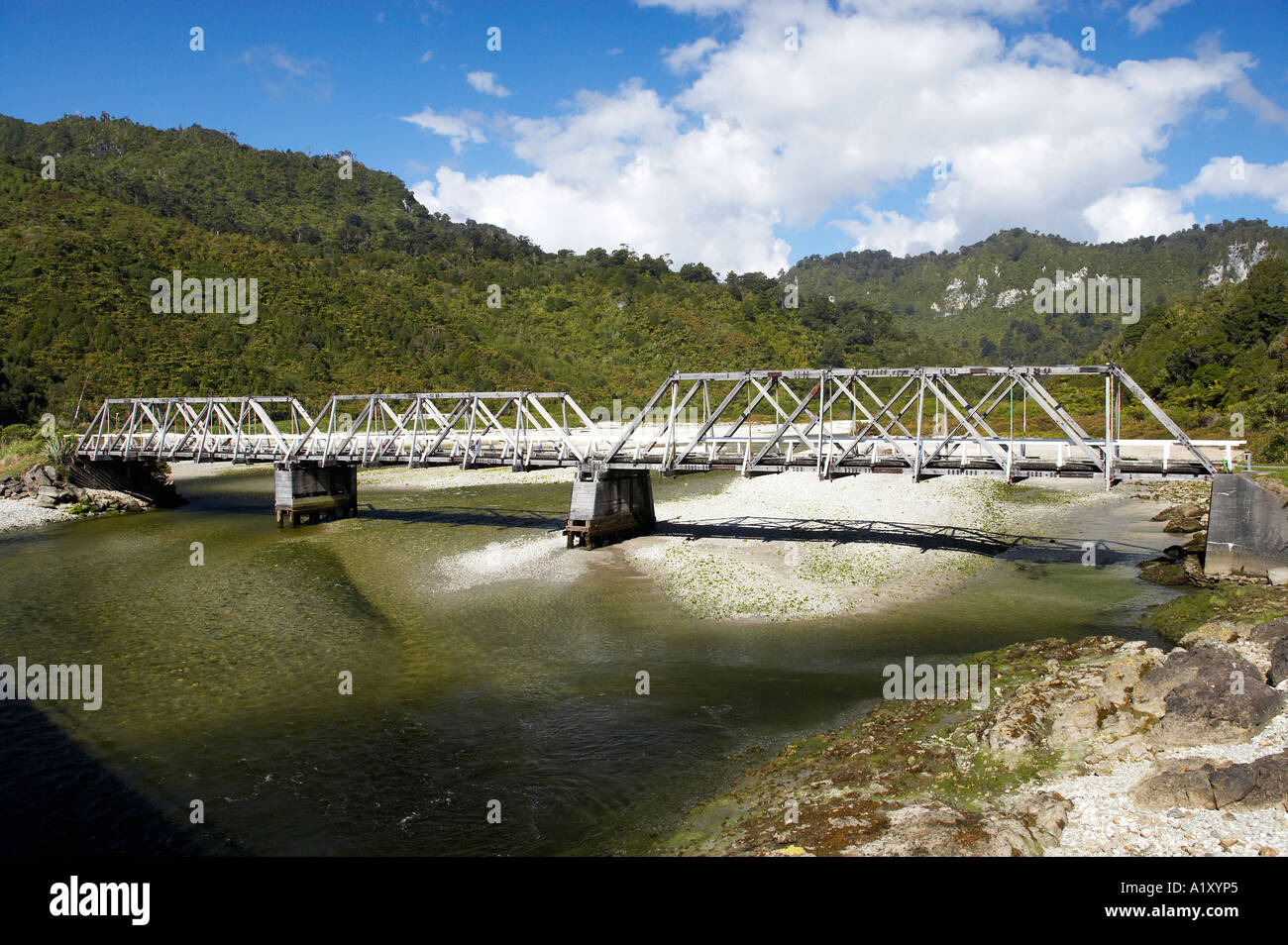 Historic Bridge over Fox River near Paparoa National Park West Coast ...