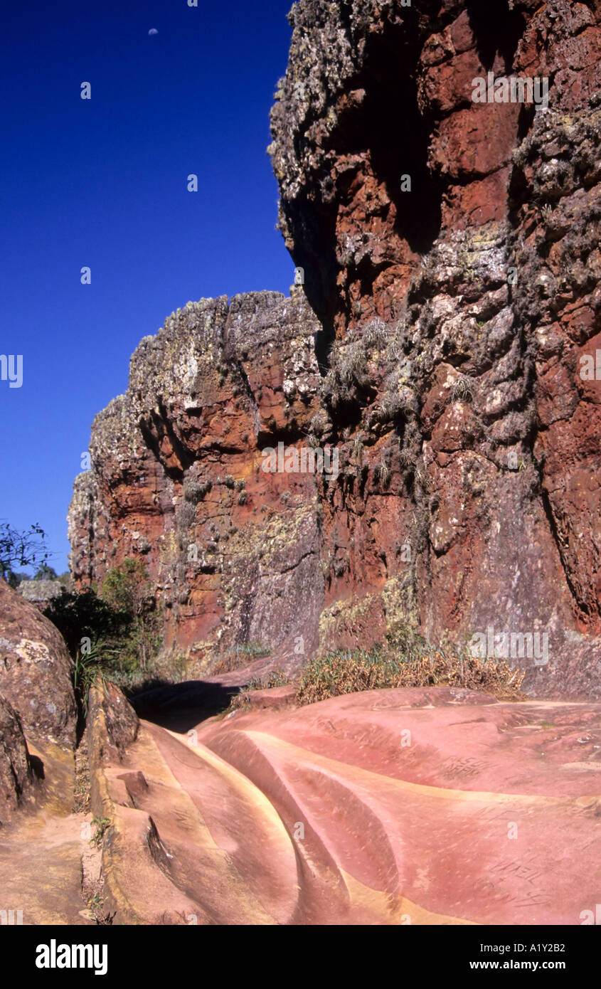 Sandstone Rock formations at Vila Velha NP, Parana, southern Brazil ...