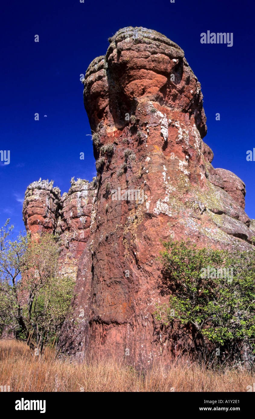 Sandstone Rock formations at Vila Velha NP, Parana, southern Brazil ...