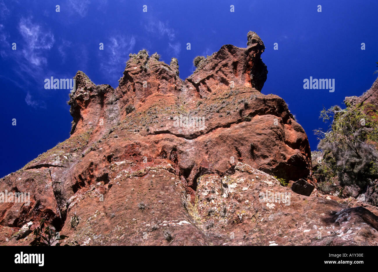 Sandstone Rock formations at Vila Velha NP, Parana, southern Brazil ...