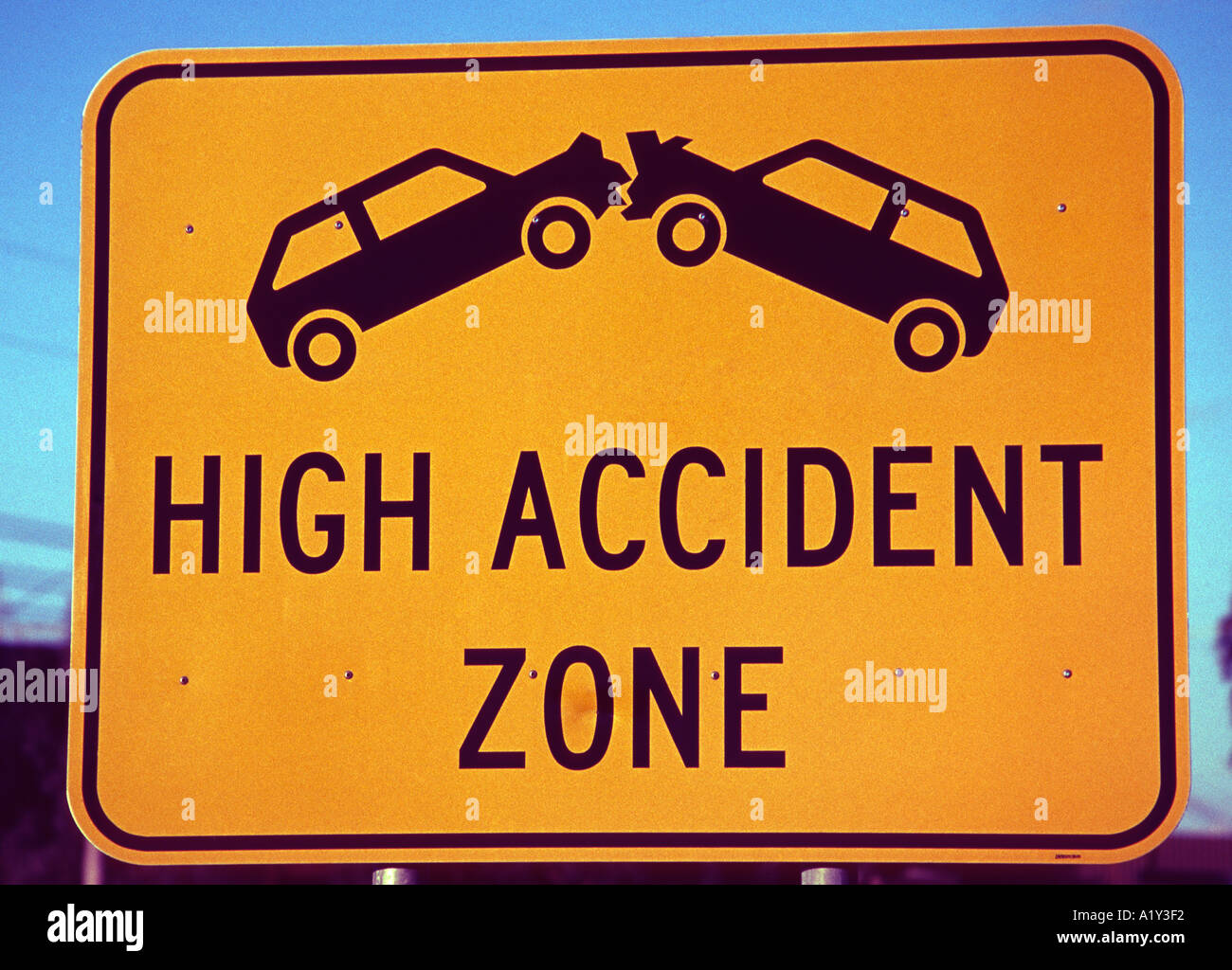 High Accident Zone road sign Stock Photo: 1930225 - Alamy High Accident Zone road sign Stock Photo: 1930225 - Alamy