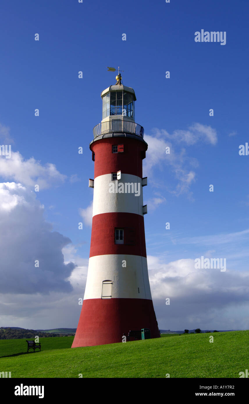Smeaton's Tower at Plymouth Hoe England UK Stock Photo - Alamy