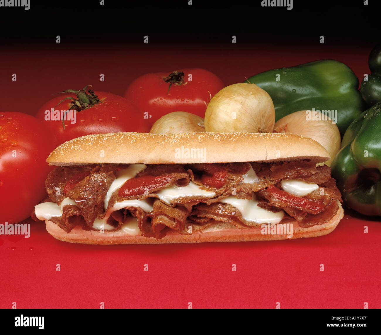 cheese cheesesteak sandwich wafer thin slices beef mushrooms onions ...