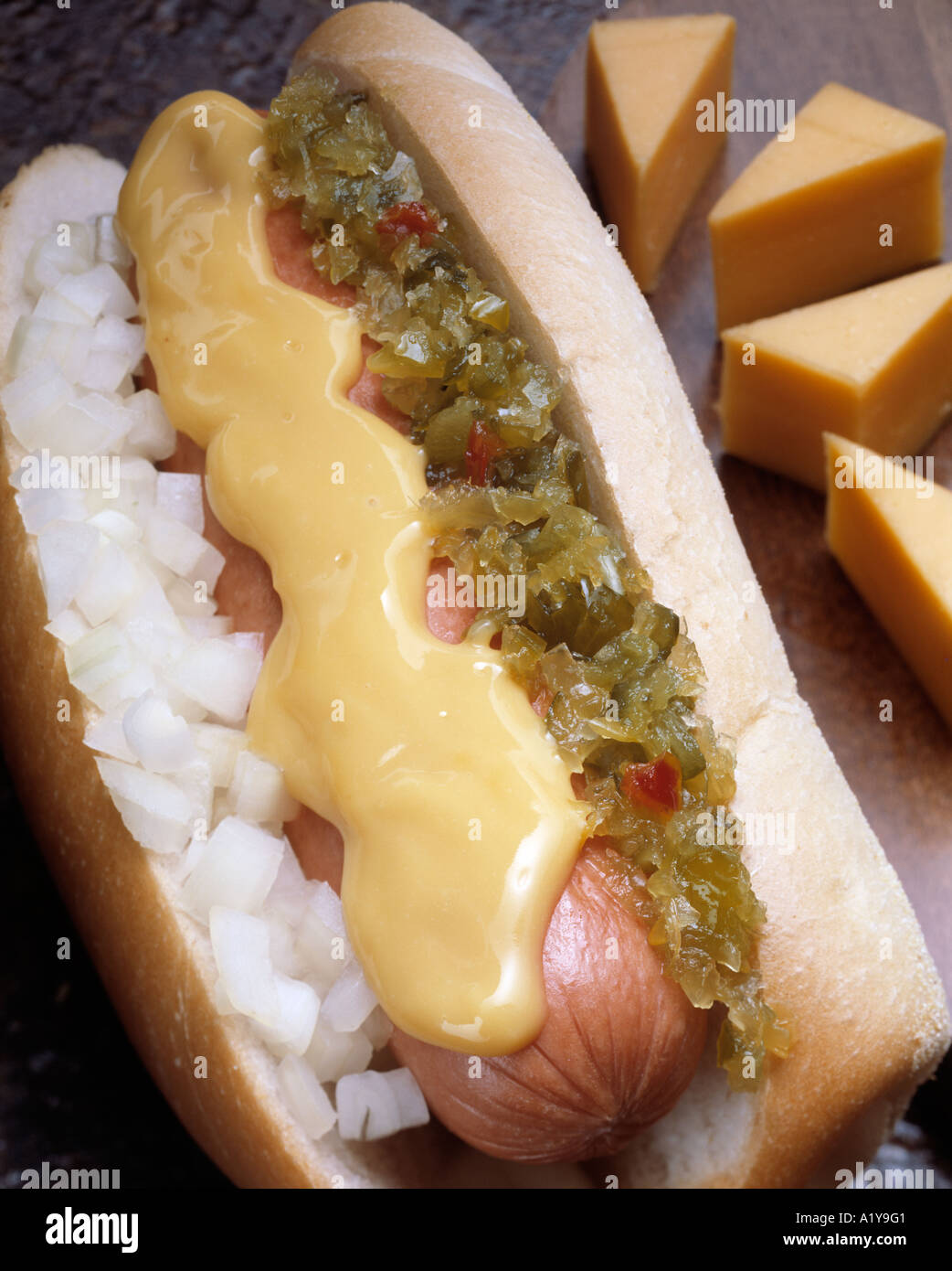 Hot dog with cheese hi-res stock photography and images - Alamy
