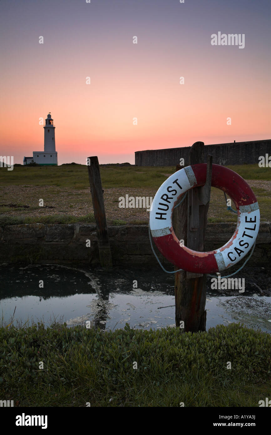 Hurst Castle ferry mooring, Hurst Spit, Hampshire, England Stock Photo ...