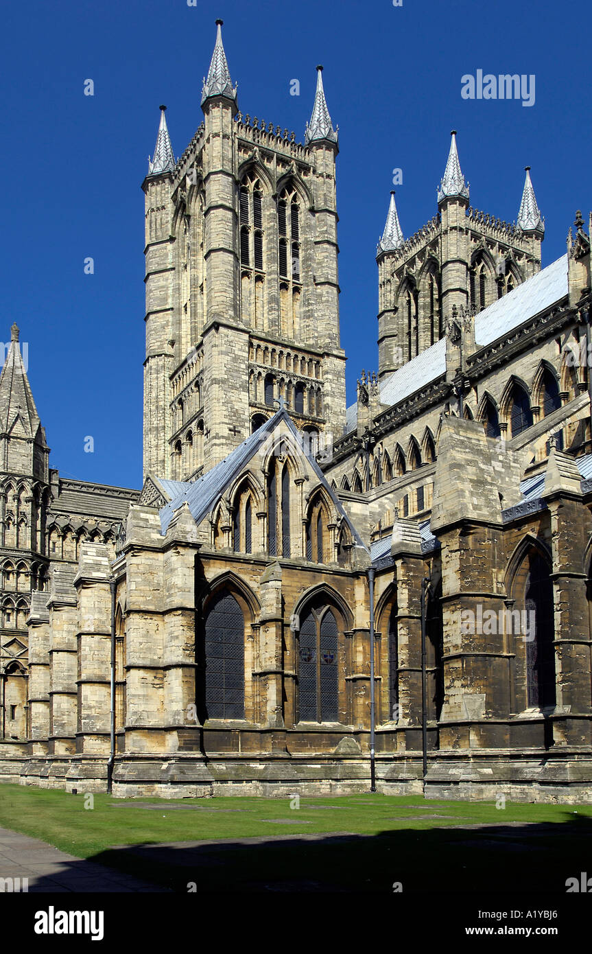 View of Lincoln Cathedral, south east side Stock Photo - Alamy