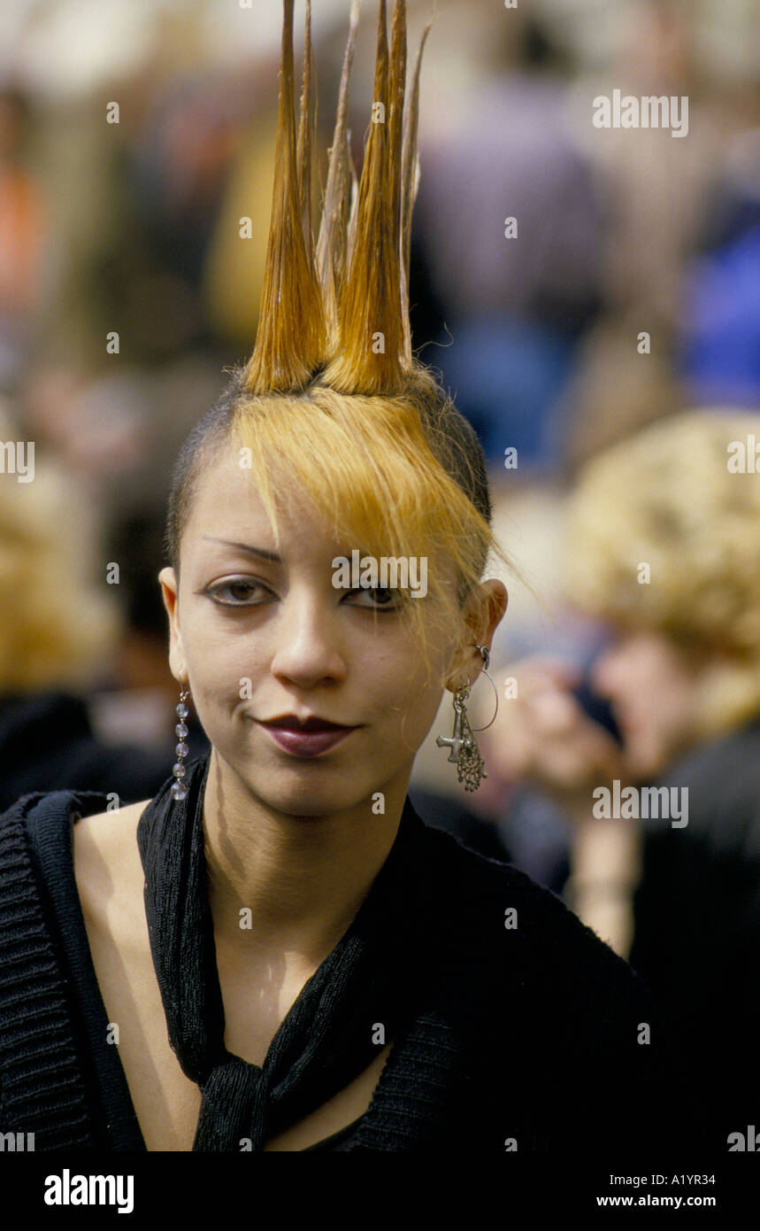 PUNK WITH MOHICAN 1986 Stock Photo - Alamy