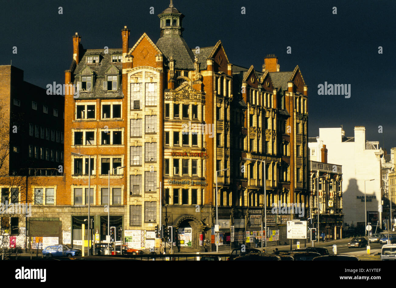 DERELICT VICTORIAN BUILDING NEAR STATION MANCHESTER 12 1988 Stock Photo ...