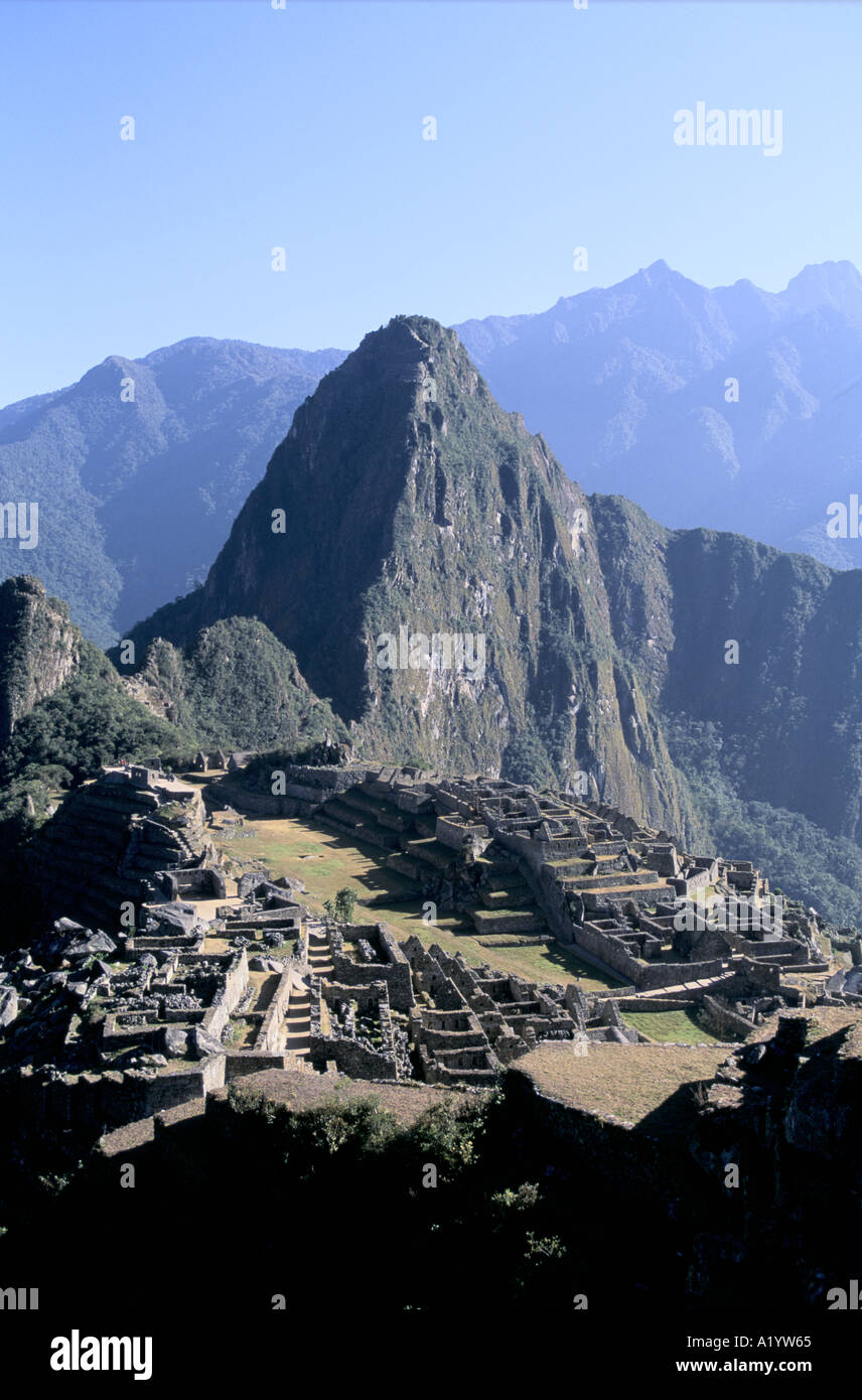 THE INCA TRAIL AUGUST 1995 VIEW OF MACHU PICCHU INCA CITY AT A HEIGHT ...