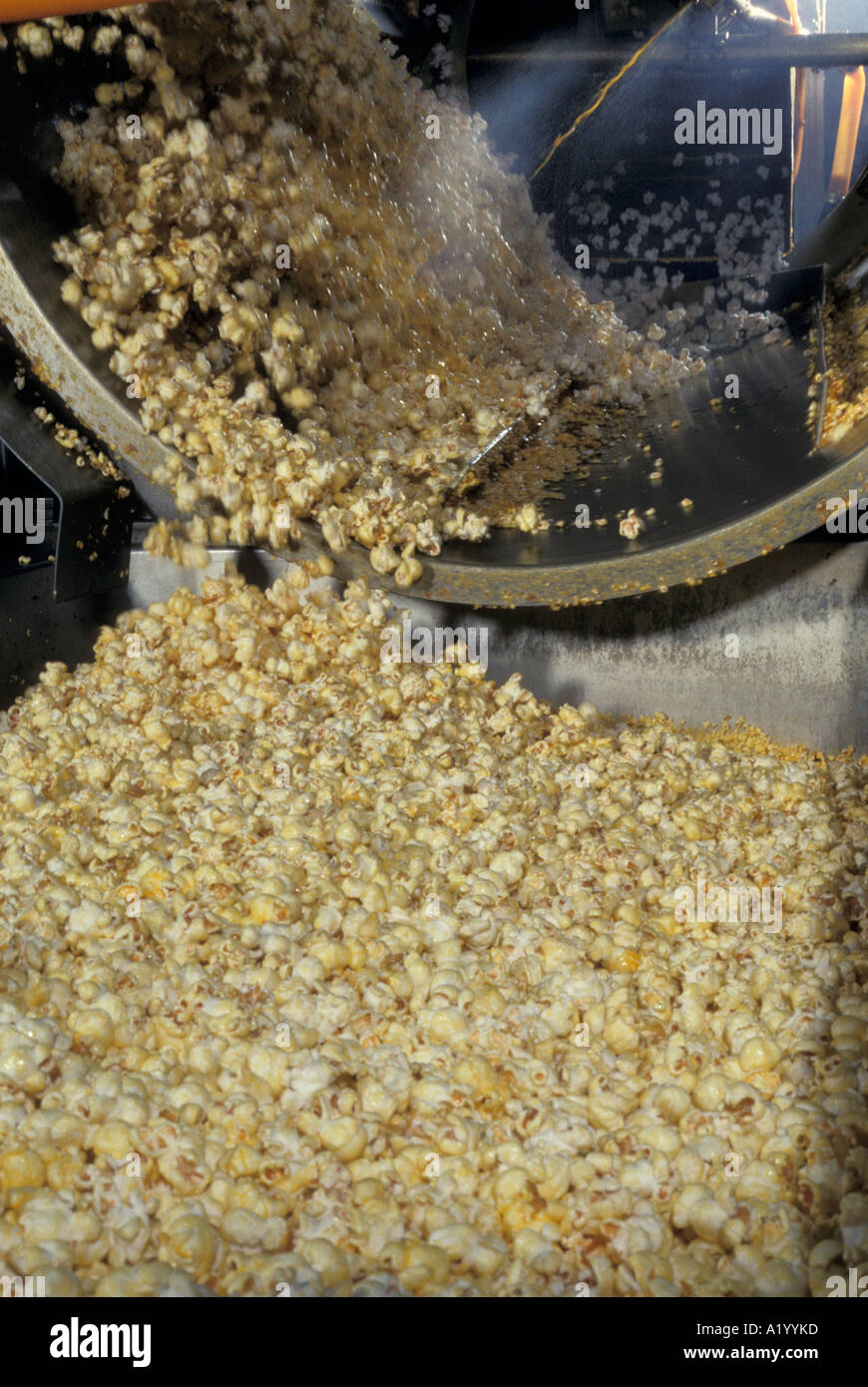 caramel corn snack food manufacturing Stock Photo - Alamy