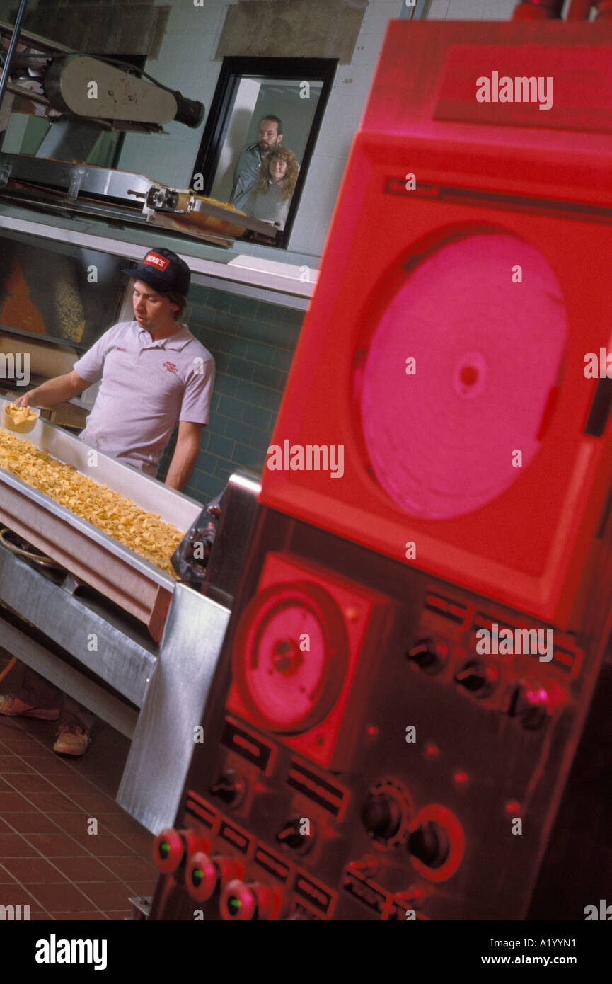 snack food assembly line Stock Photo - Alamy
