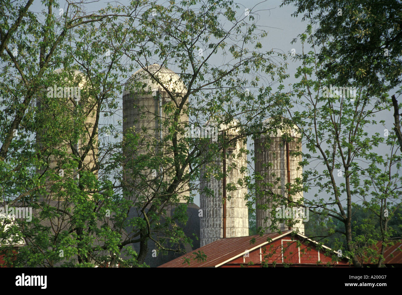 farm barn silos Stock Photo - Alamy