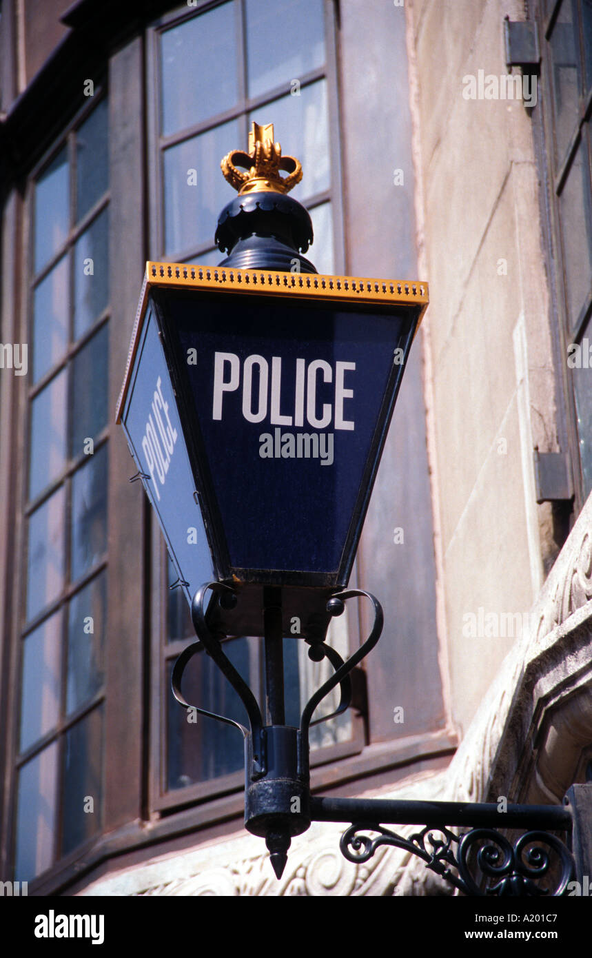 Police station blue lamp London Stock Photo - Alamy