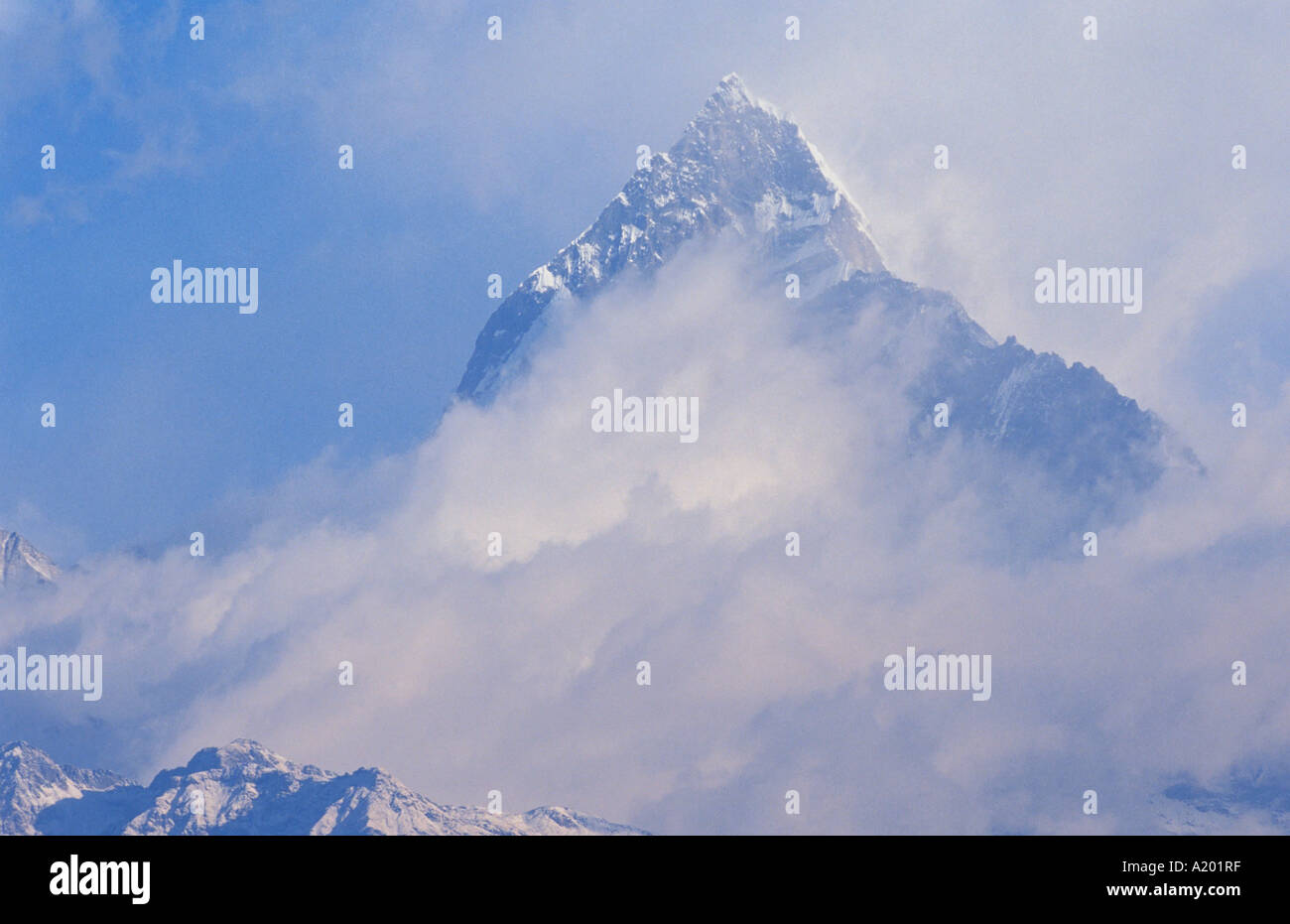 Fishtail mountain Annapurna range Nepal Stock Photo - Alamy