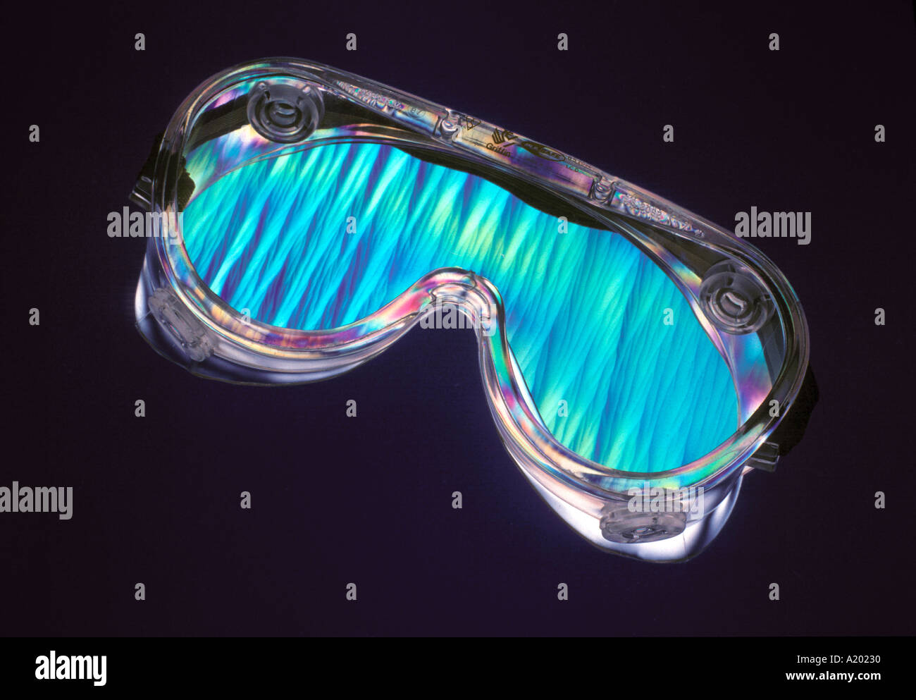 colours in goggles in polarised light Stock Photo - Alamy