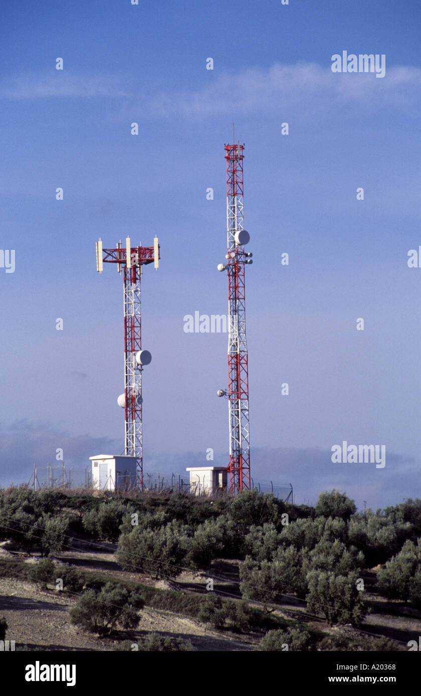 Mobile phone antenna masts Stock Photo - Alamy