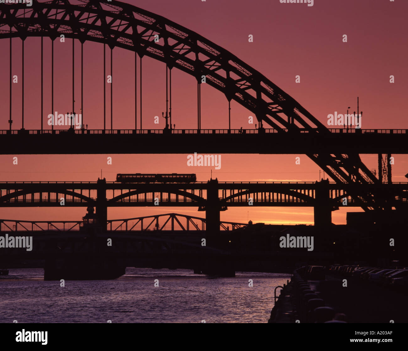 Silhouette Of Tyne Bridges High Resolution Stock Photography and Images ...
