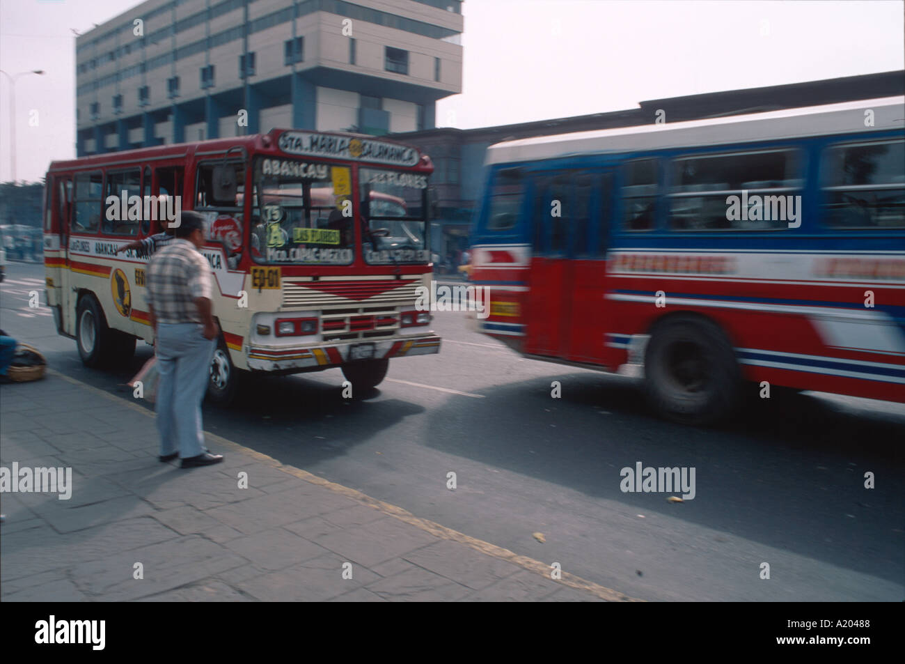 Public transport Lima Peru Stock Photo - Alamy