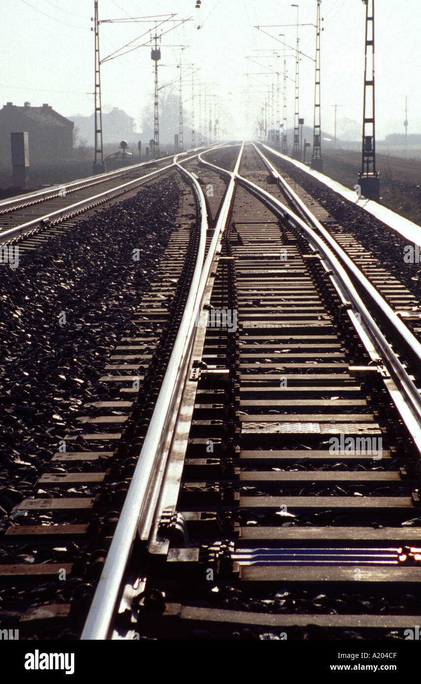 railroad railway transport Stock Photo - Alamy