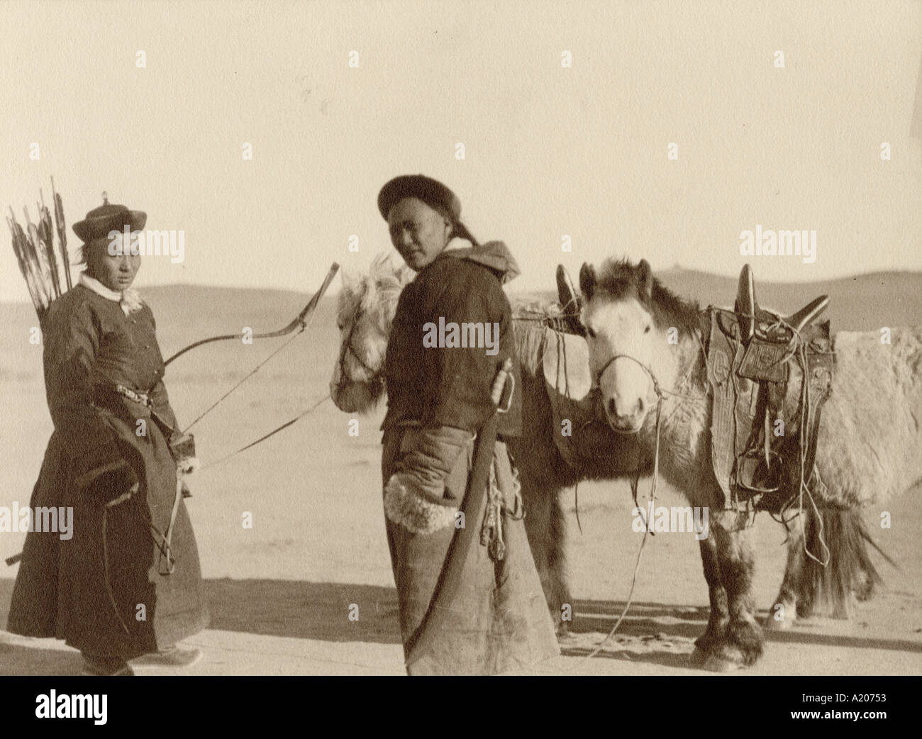 Mongol Archer of the Prince His Ssu Ning Chahar District Stock Photo ...