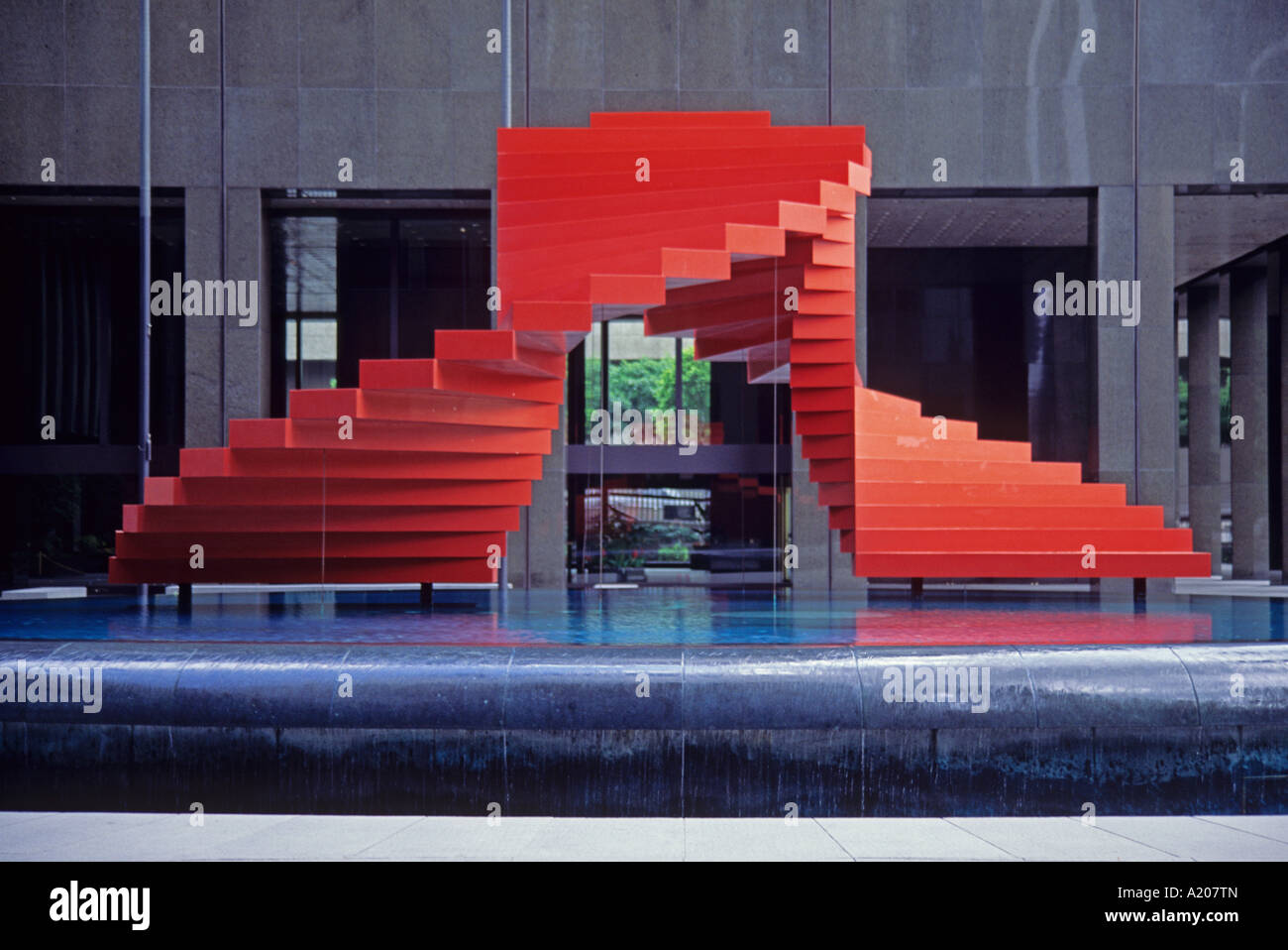 A red sculpture in Los Angeles U.S.A. North America Stock Photo - Alamy