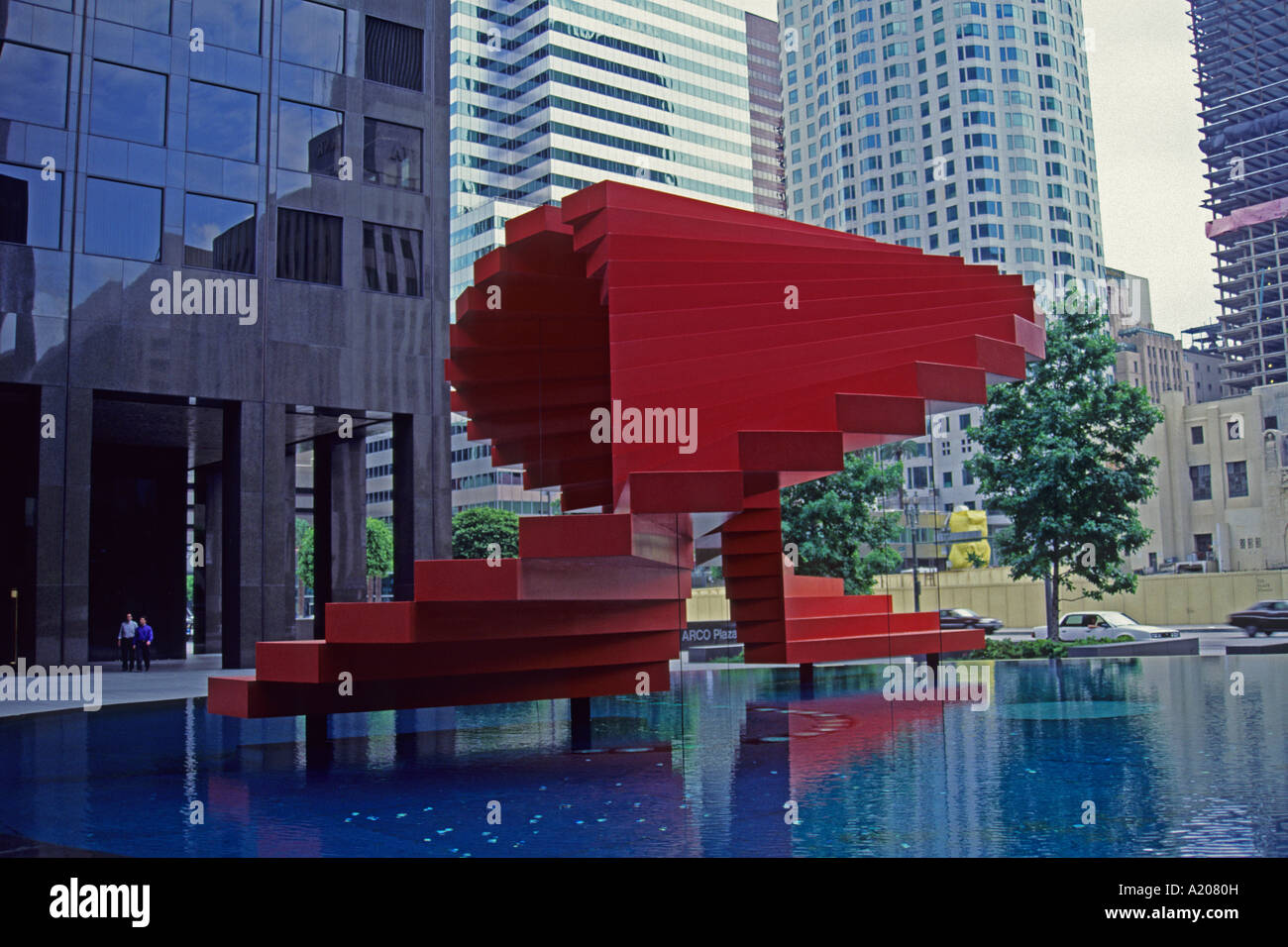 A red sculpture in Los Angeles U.S.A. North America Stock Photo - Alamy