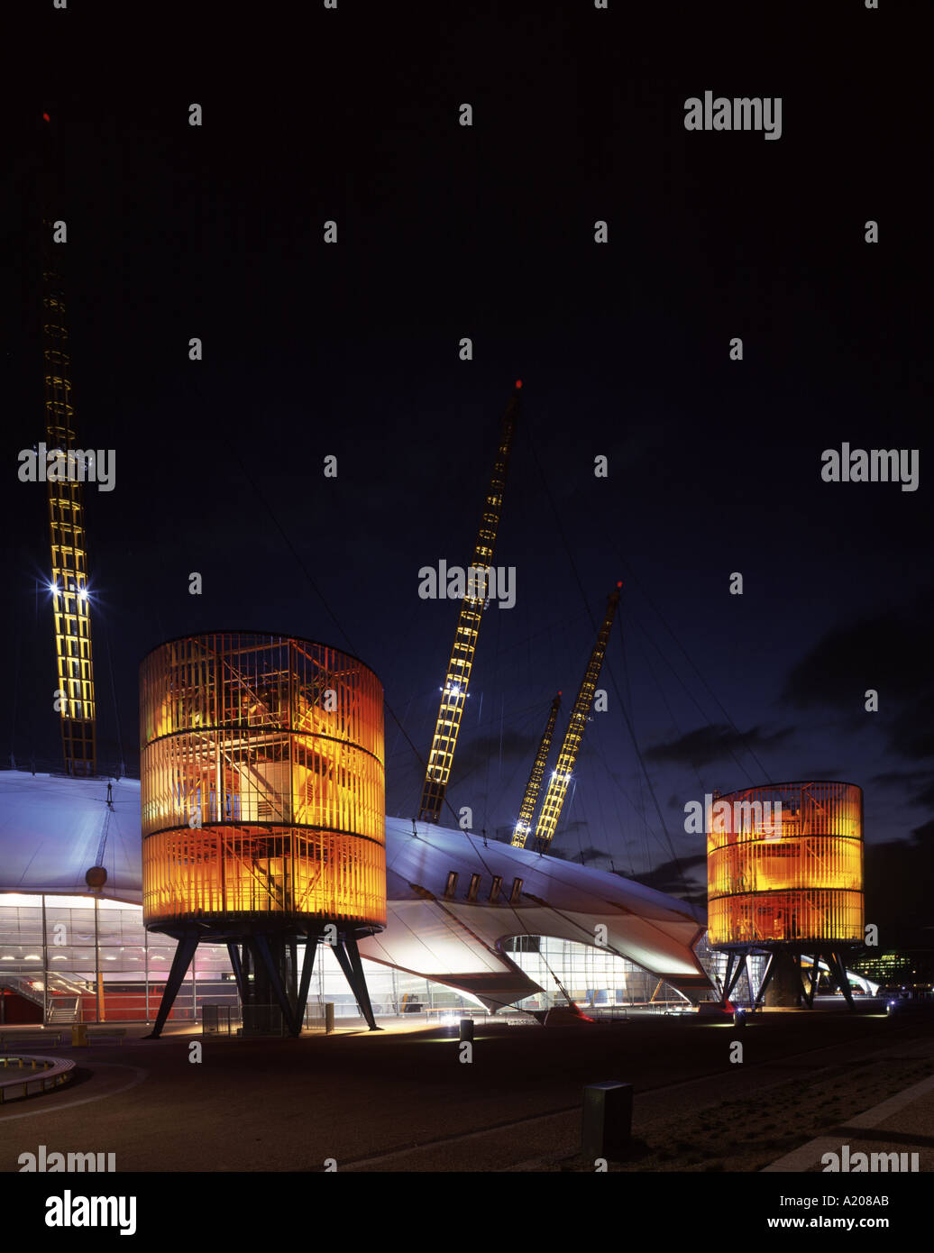 Millennium Dome Night view Stock Photo - Alamy