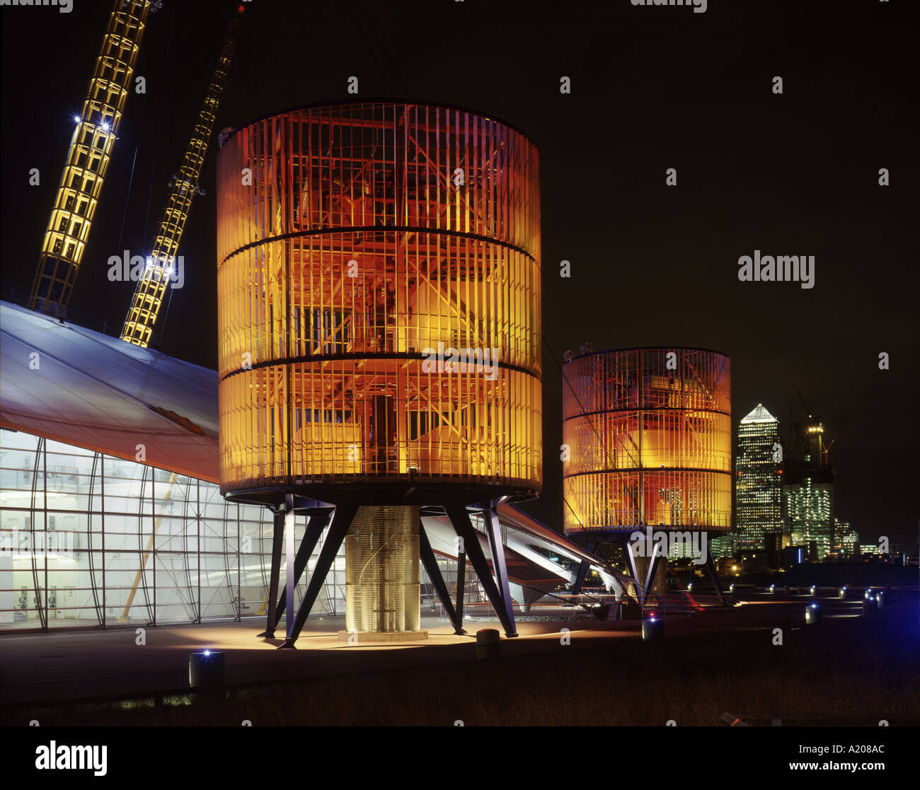 Millennium Dome Night view Stock Photo - Alamy