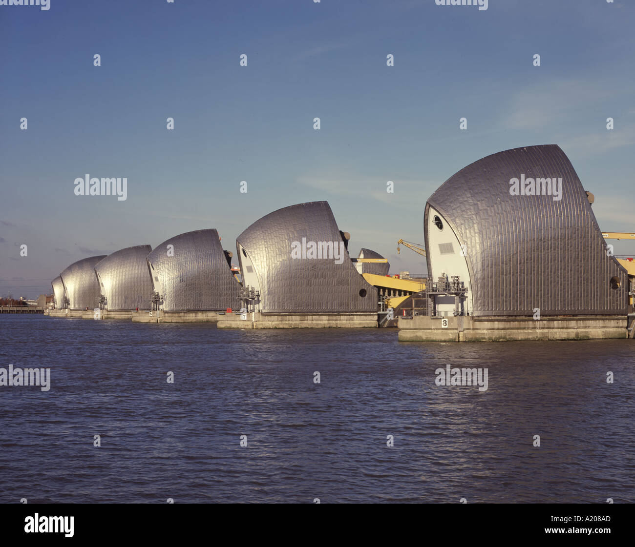 Thames Barrier Overview from South Stock Photo - Alamy