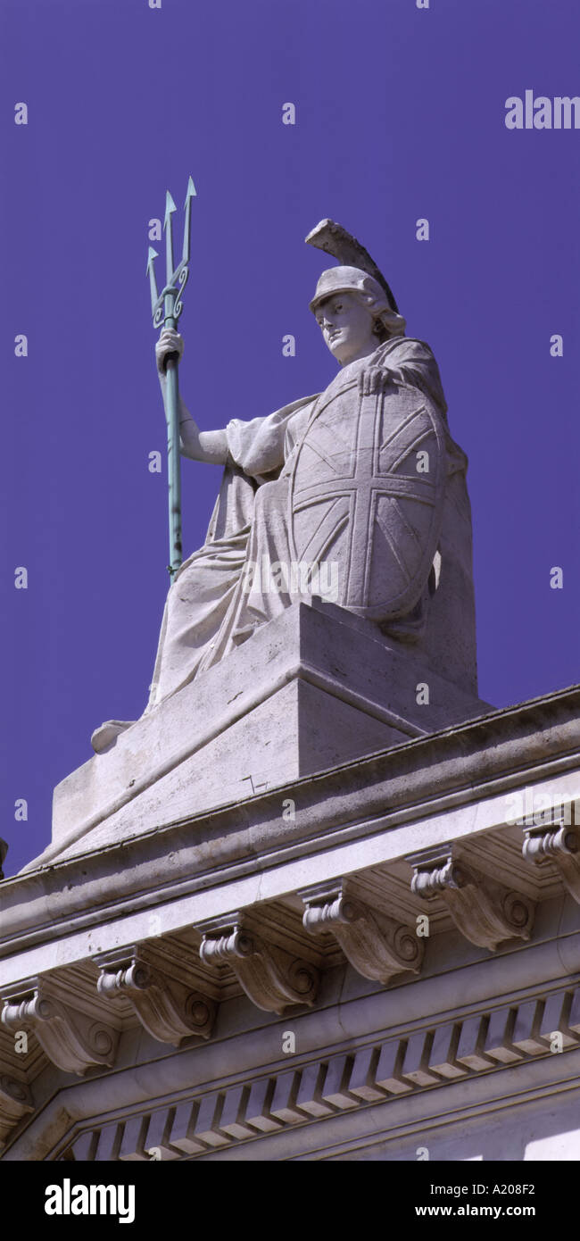 Tate Britain Statue of Britannia with trident shield Stock Photo - Alamy