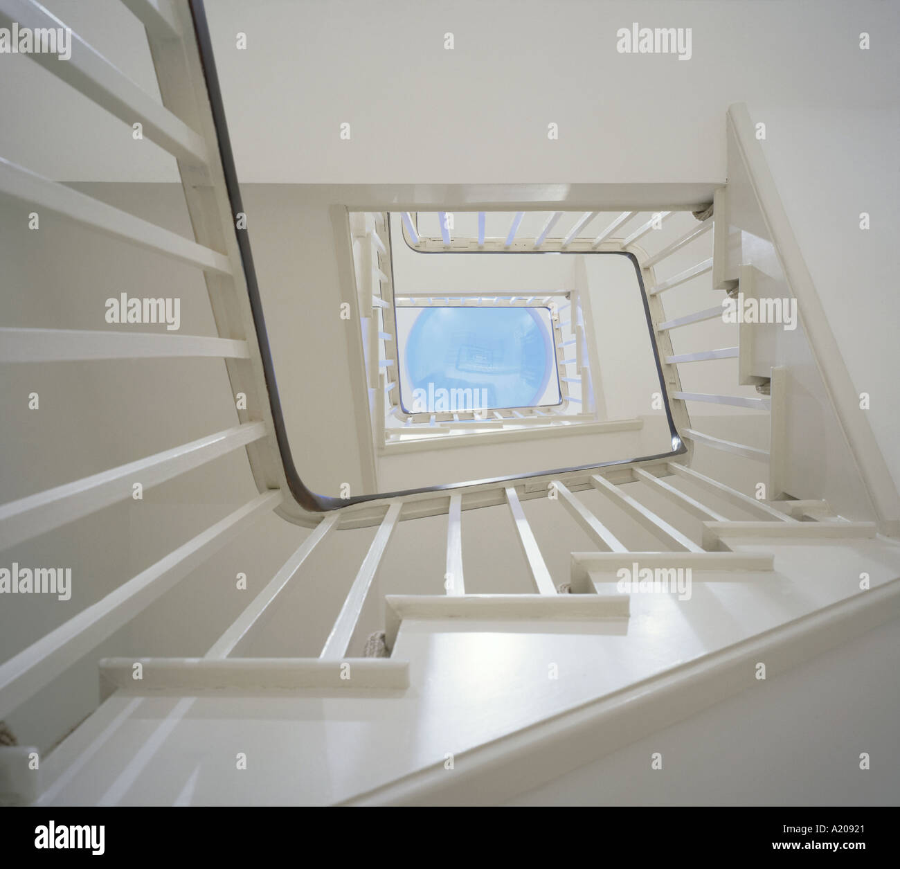 Conversion 70 s House Stair Stock Photo - Alamy