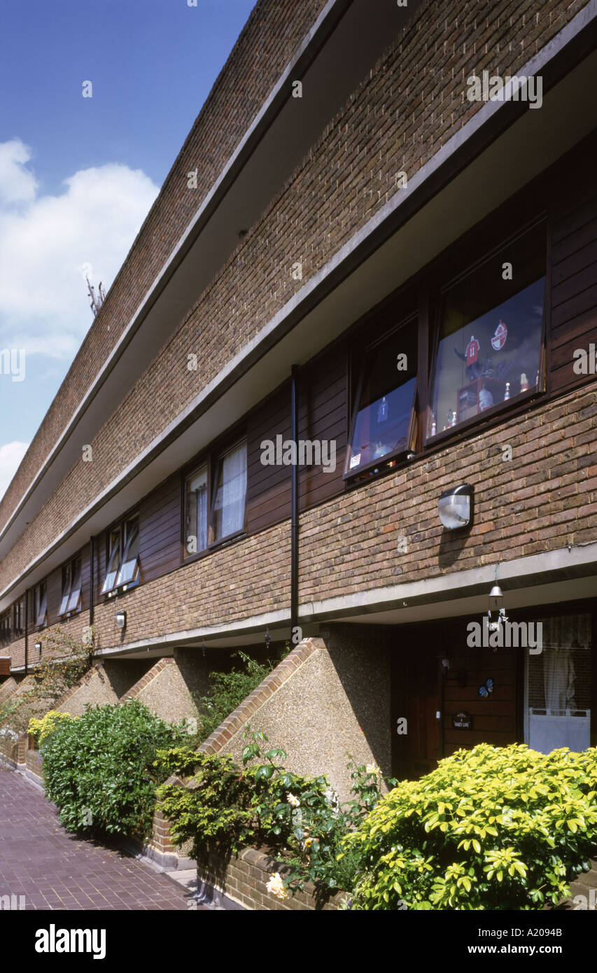 Wellington Mills Housing Windows and front of housing close up Stock ...