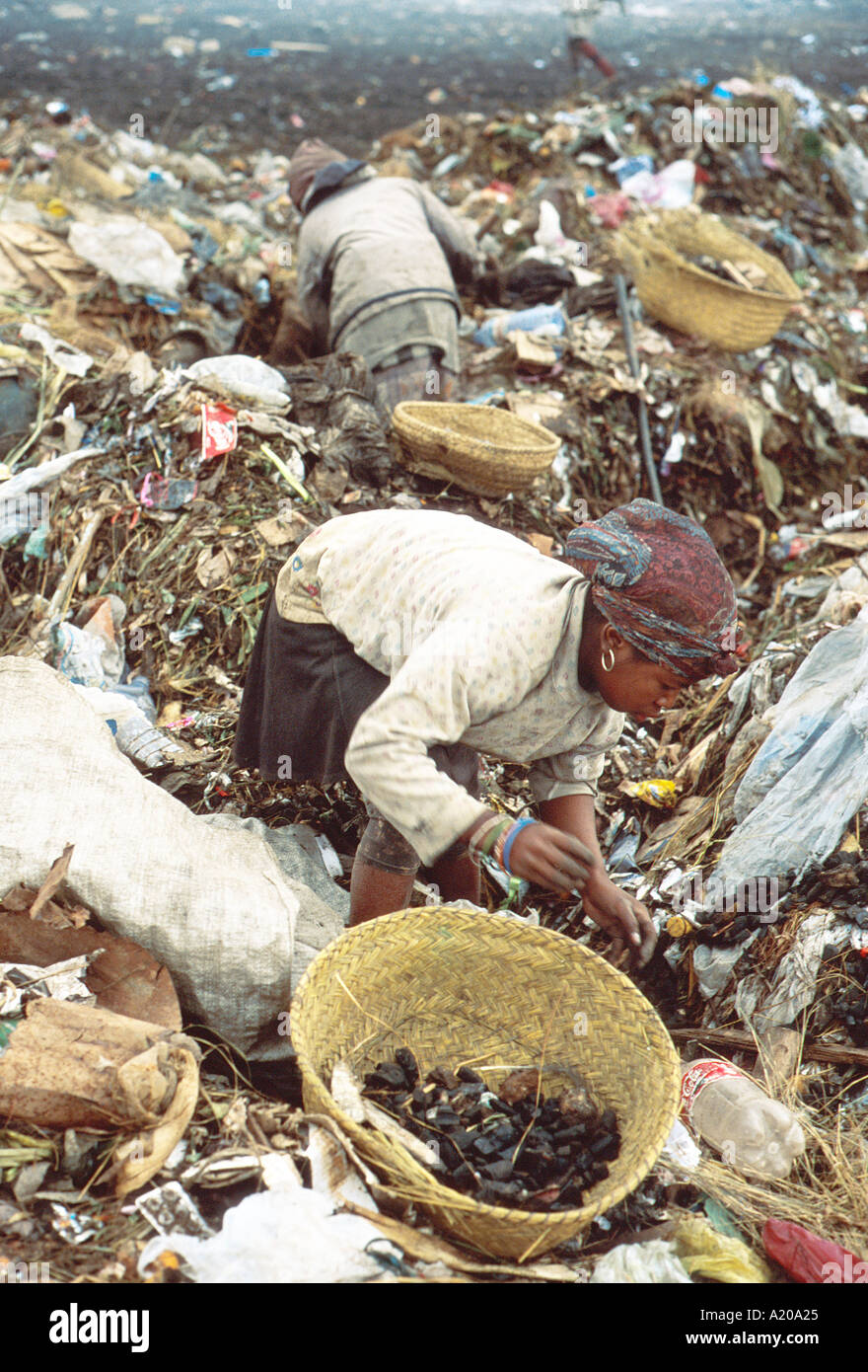 poor children going through garbage in Antanarivo tana madagascar Stock ...
