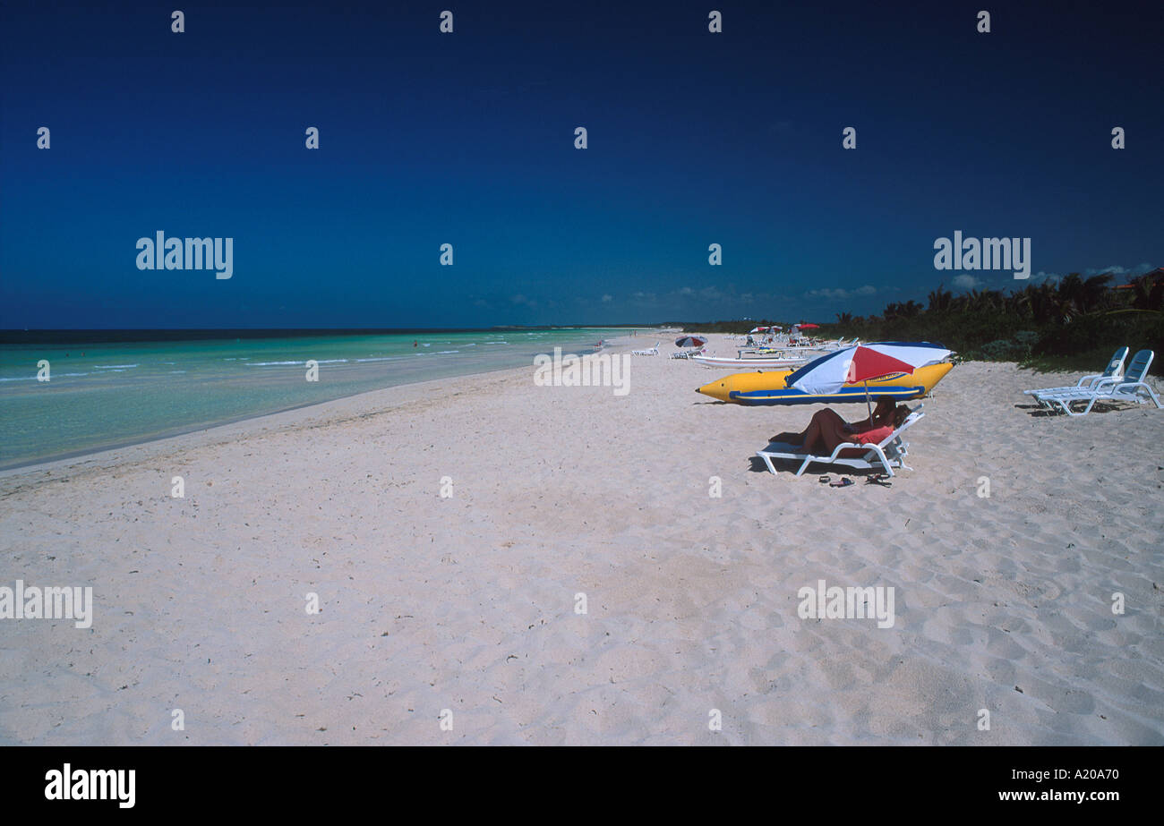 People on beach Cuba Cayo Coco Atlantic Ocean In front of Hotel ...