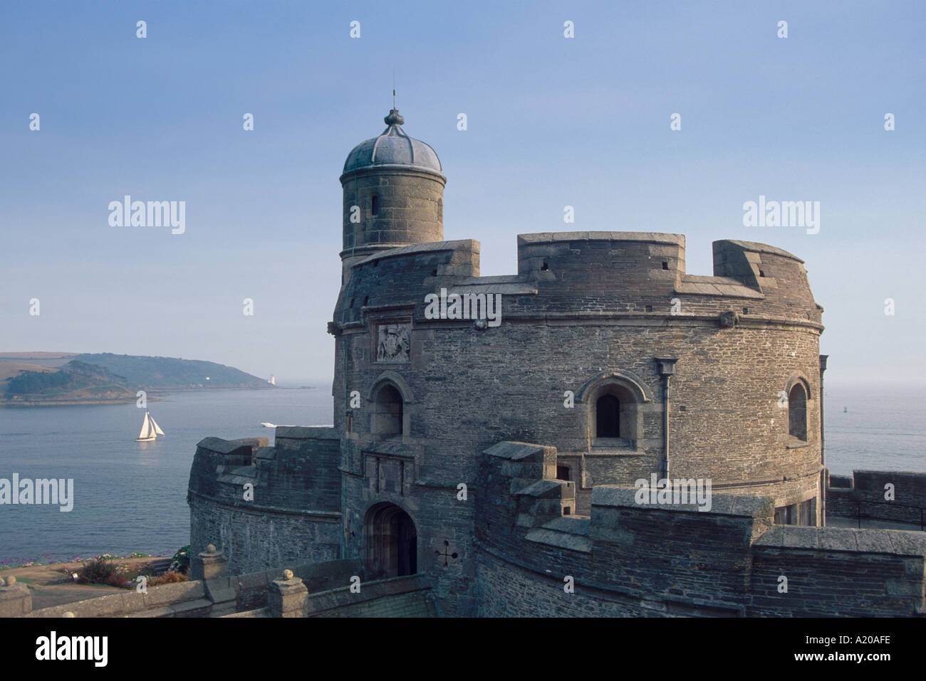 St Mawes castle Cornwall England UK Stock Photo - Alamy