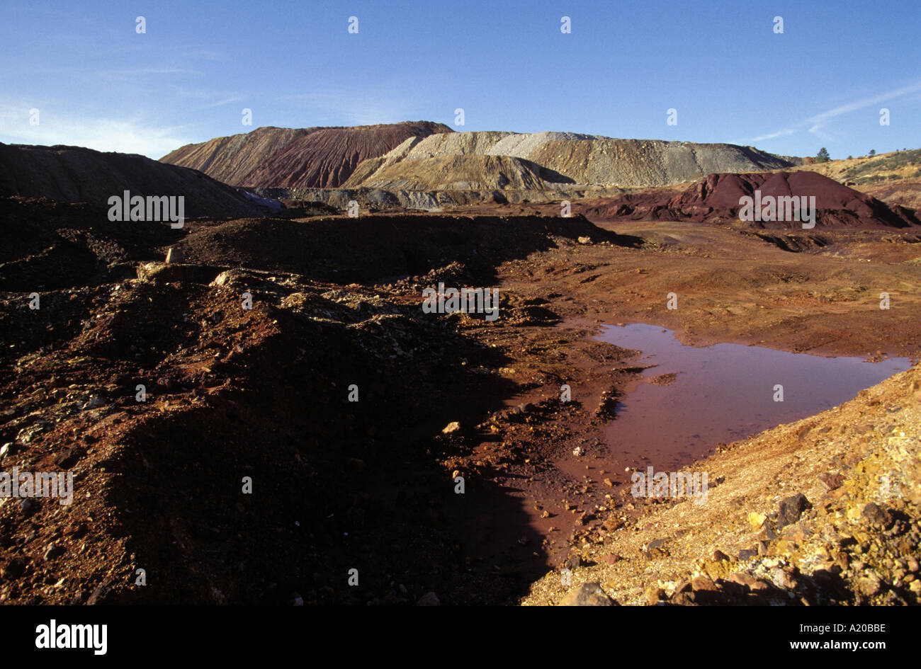 Tailings dump in open pit mine Stock Photo - Alamy