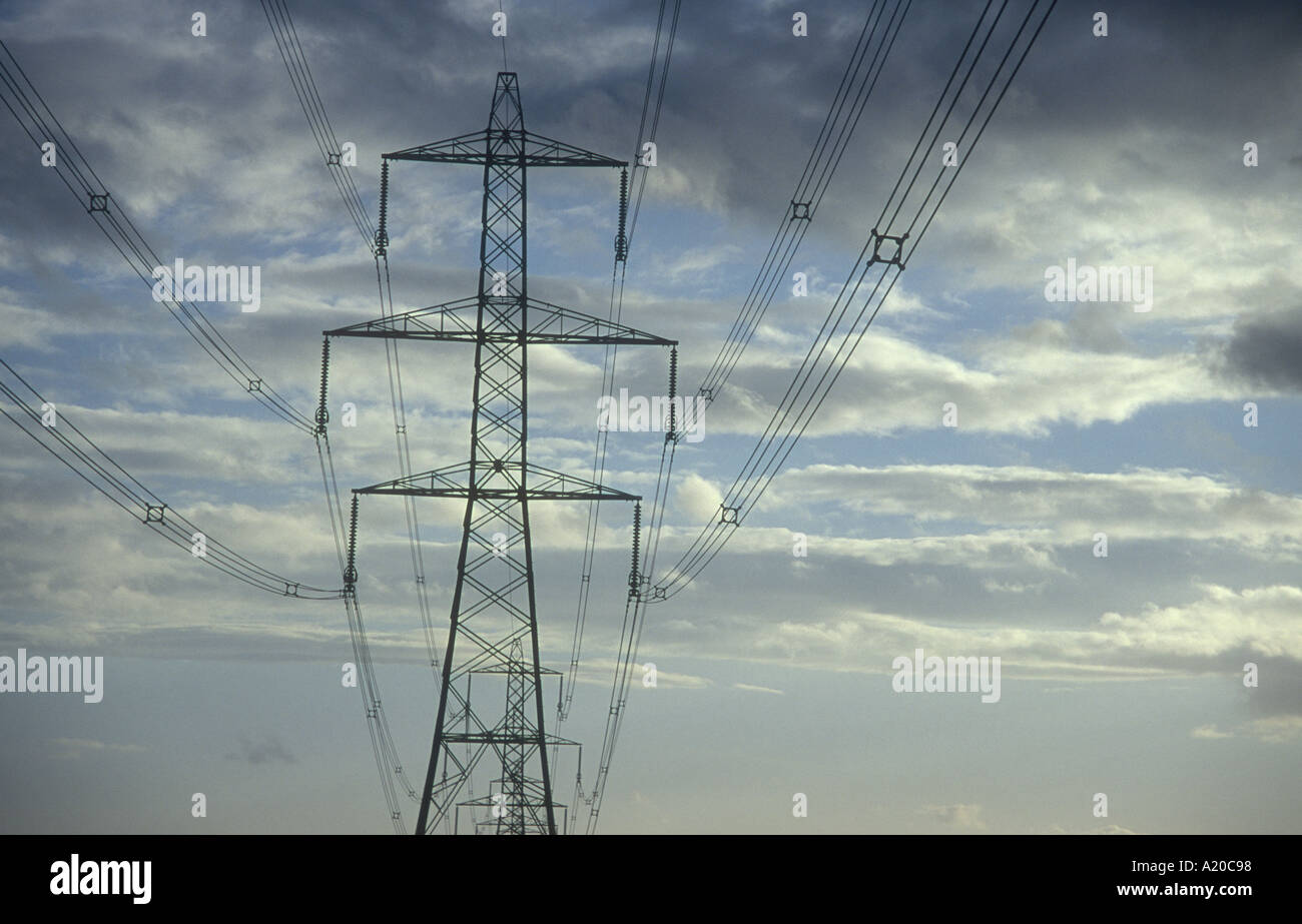 Electricity pylons in Britian Stock Photo - Alamy