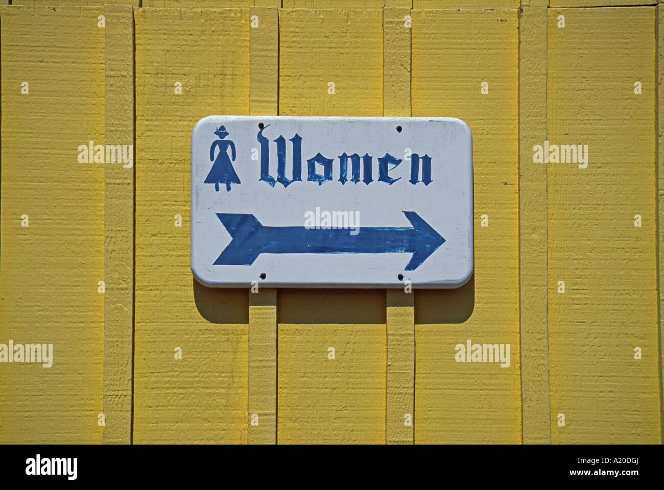 A guide of a restroom in Los Angeles U.S.A. North America Stock Photo ...