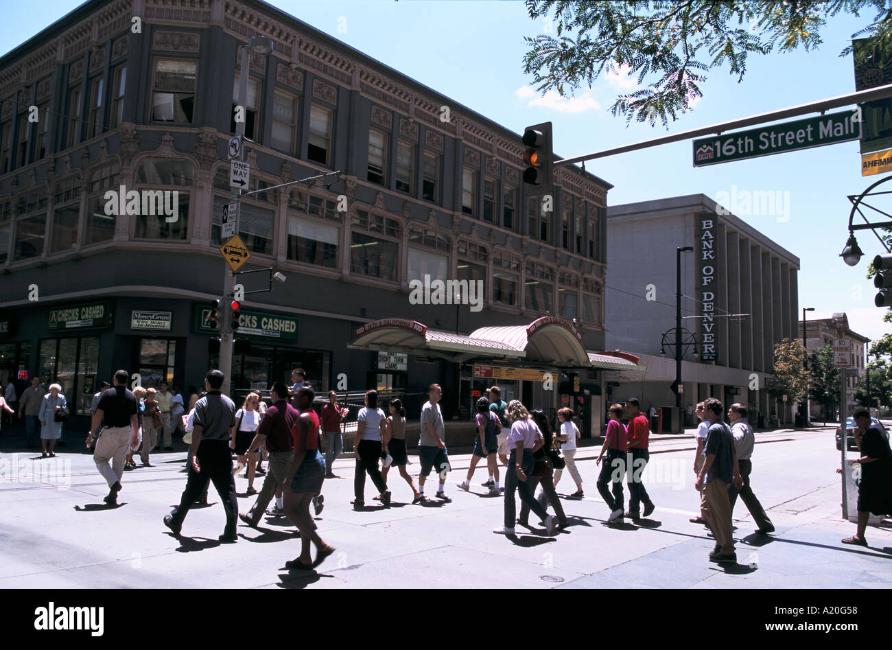 Downtown denver walking hi-res stock photography and images - Alamy