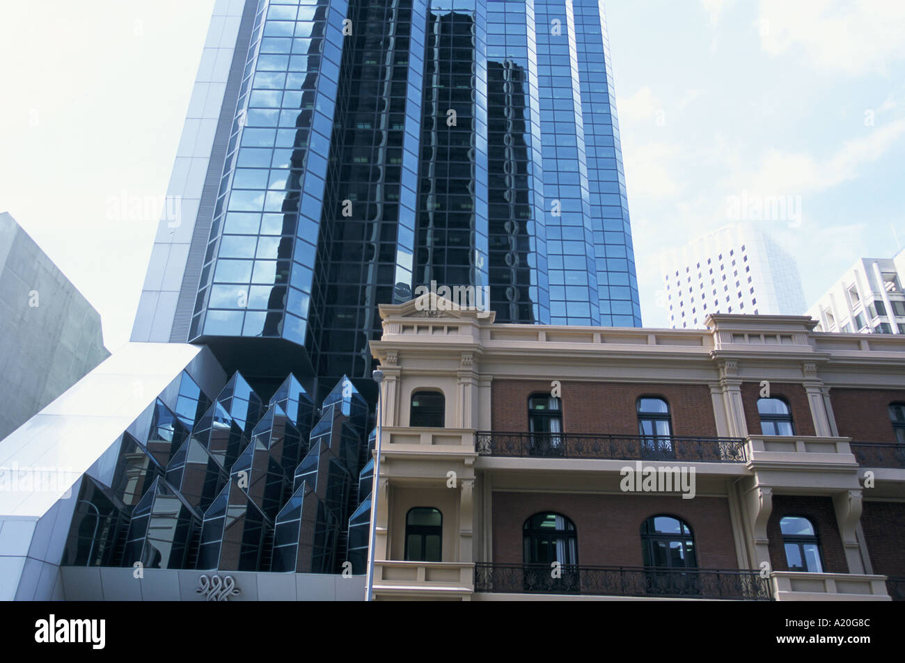 New and old buildings, William Street, Perth, Western Australia Stock ...