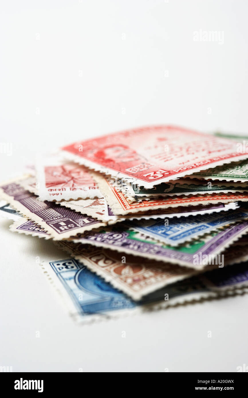 Pile of Postage Stamps Stock Photo - Alamy