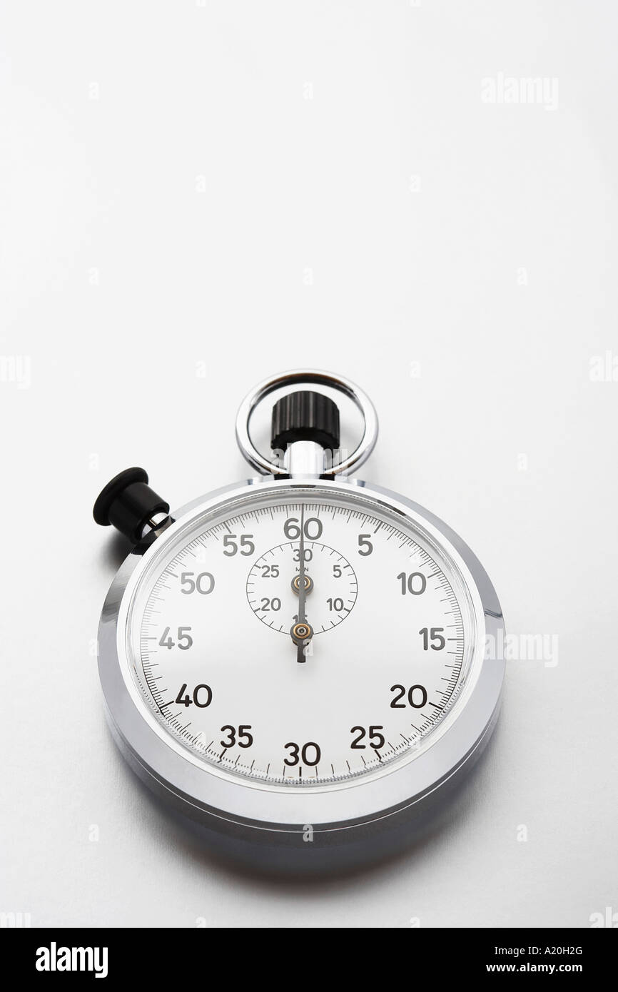 Stopwatch on white background, studio shot Stock Photo - Alamy