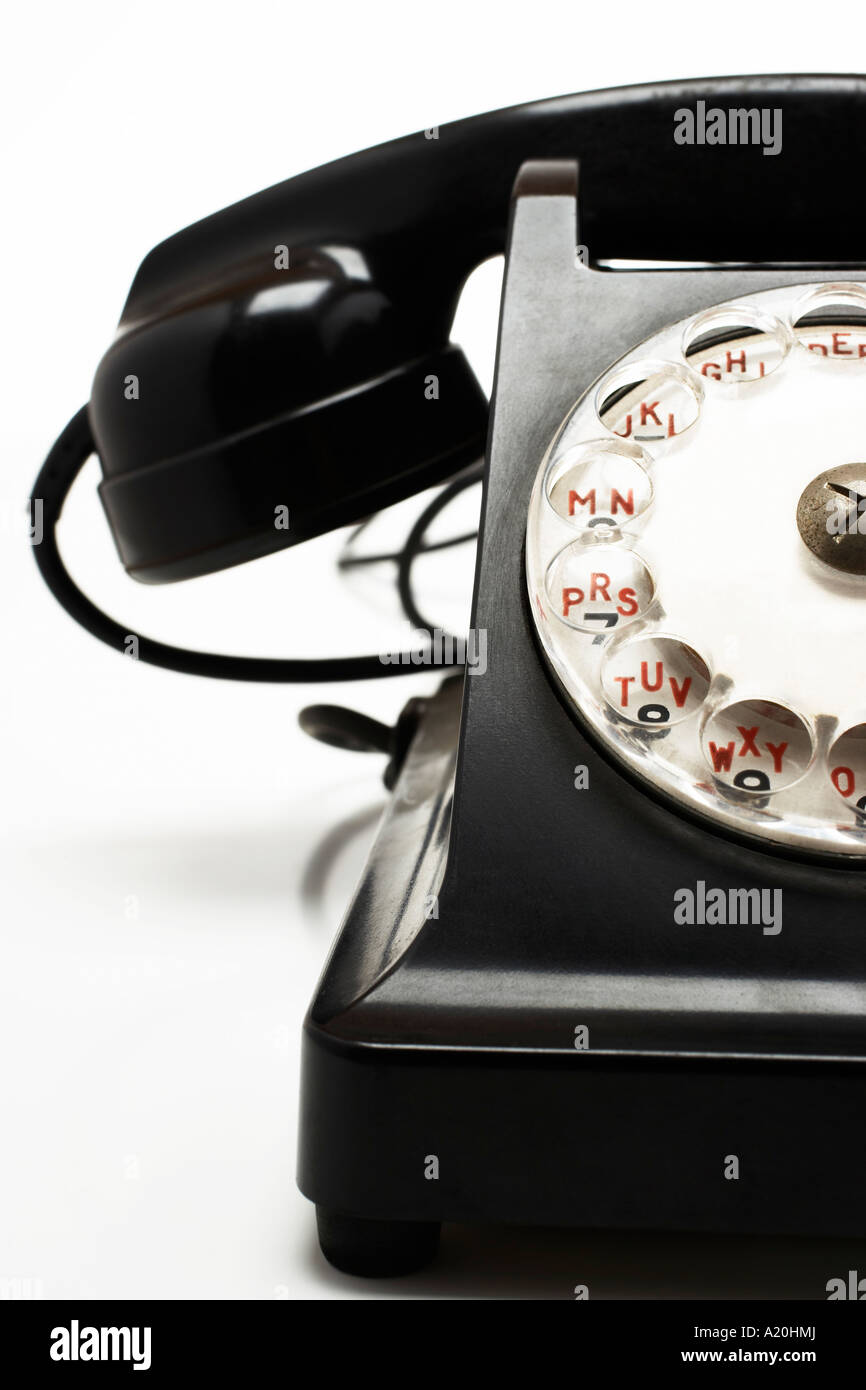 Black bakelite telephone close hi-res stock photography and images - Alamy